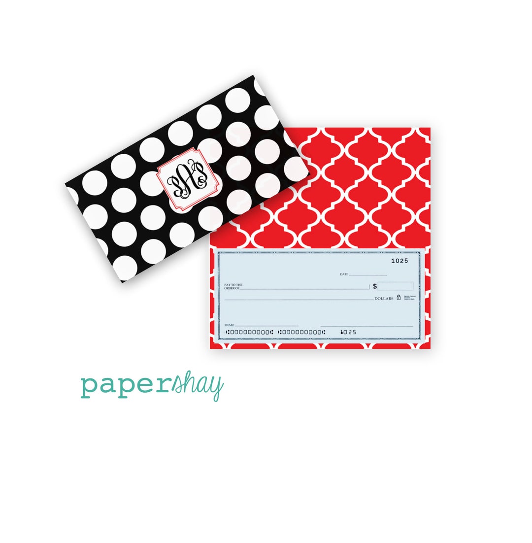 Checkbook Cover, Monogrammed Vinyl Checkbook Cover, Duplicate Checkbook ...