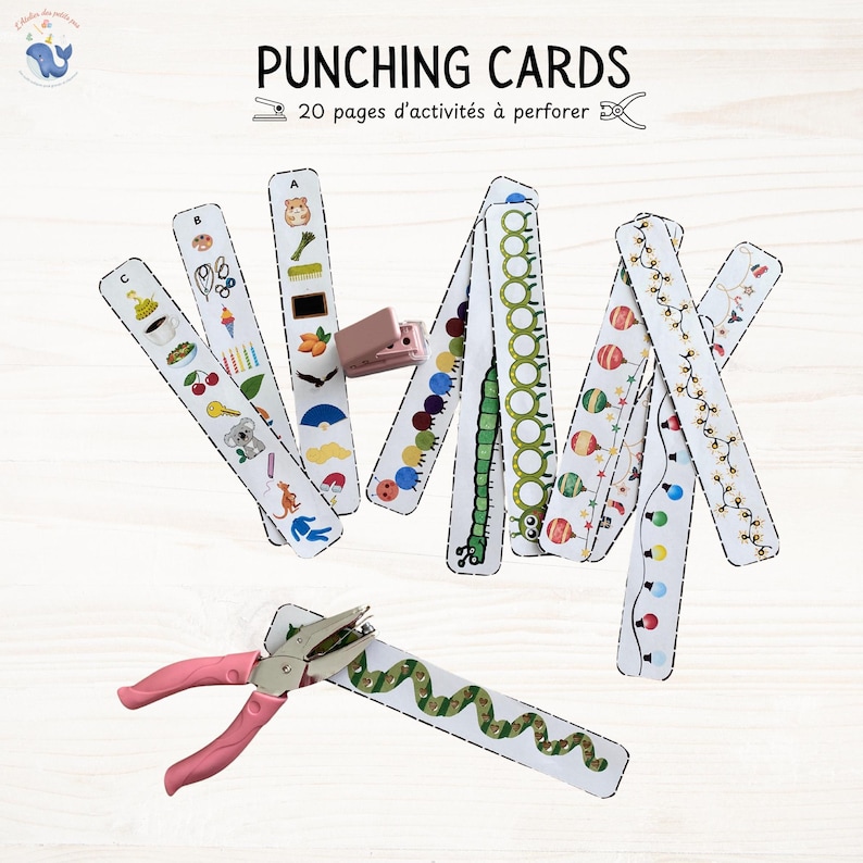 Punch Cards - Fine Motor Skills - Montessori - Children's Activities ...