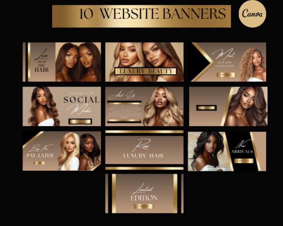 10 Beauty Banners, Hair Website Banner Design, Hair Boutique Banners ...