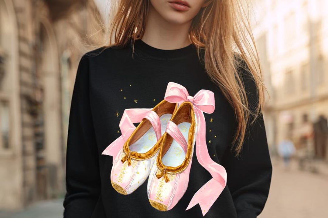 Ballet Slippers PNG File, Ballet Shoes With Pink Bow PNG Clipart ...