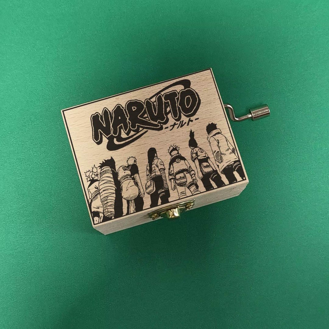Naruto Sadness and Sorrow Music Box Hand Cranked, Wooden Engraved ...