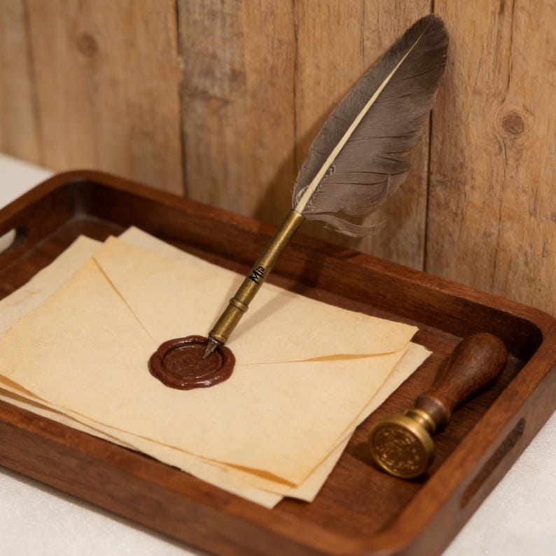 Custom Quill Pen Set, Vintage Quill Pen, Personalized Handwriting ...