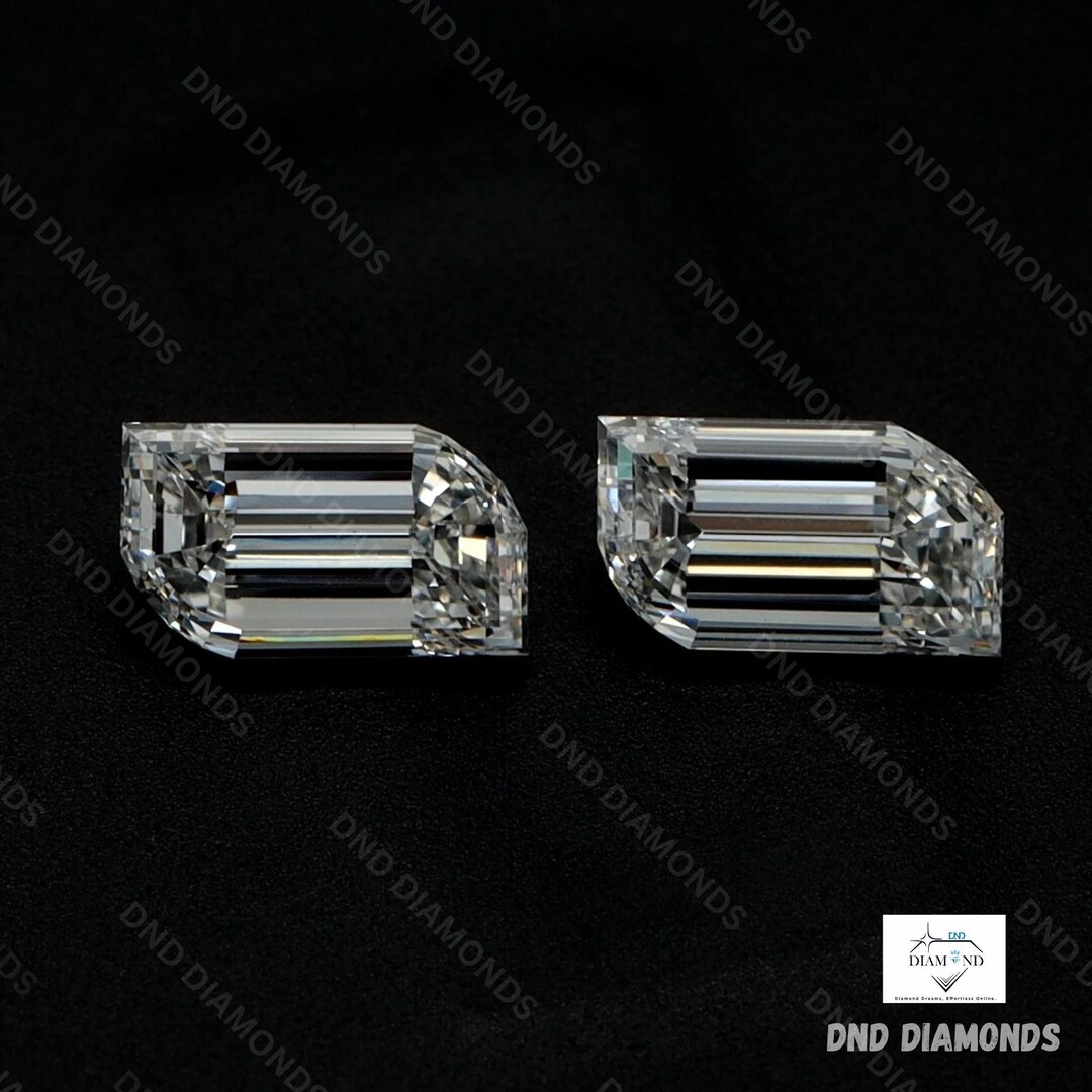 Half Moon Baguette Step Cut Lab Grown Diamond | Unique Fancy Shape ...