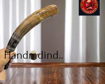 Hand Engraved Viking Horn Battle Trumpet: Medieval Cosplay Prop - Etsy UK