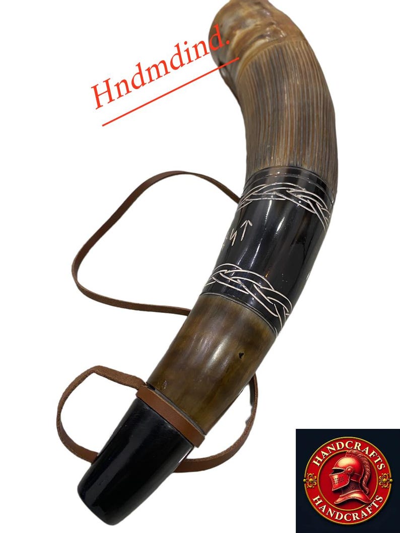 Hand Engraved Viking Horn Battle Trumpet: Medieval Cosplay Prop - Etsy UK