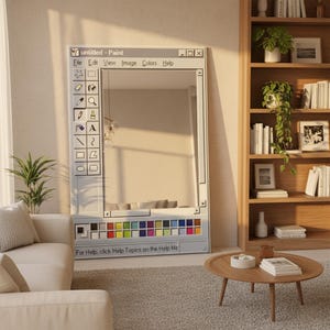 Ms Paint Mirror, Retro Windows Paint Inspired Mirror, Nostalgic ...