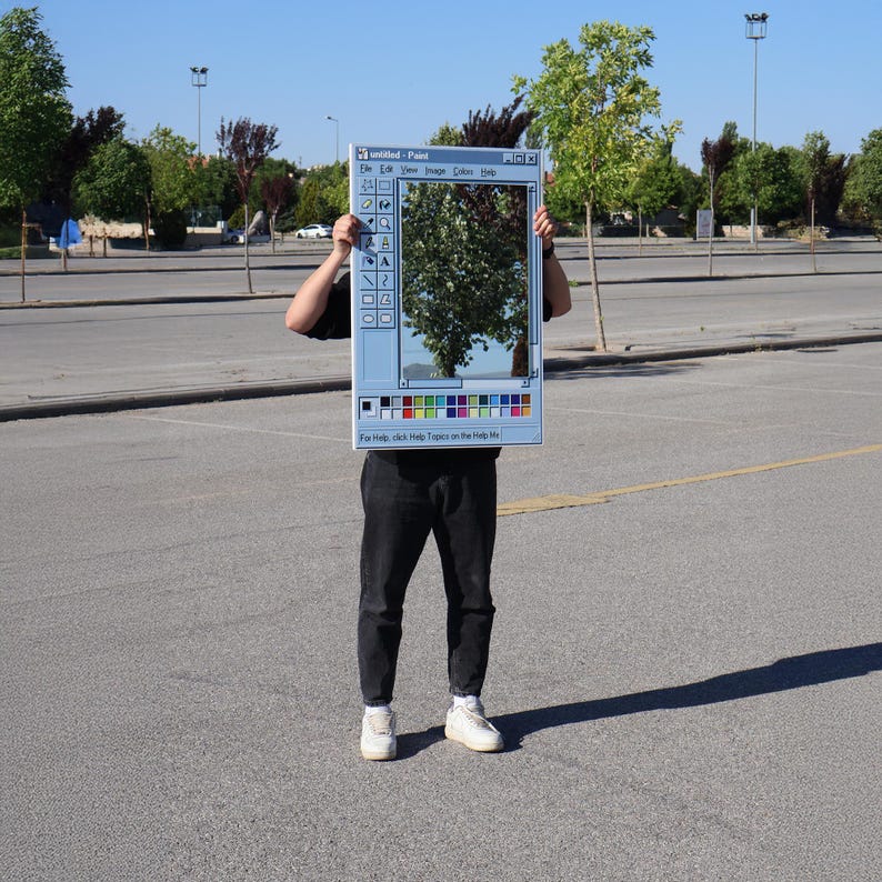 Ms Paint Mirror, Retro Windows Paint Inspired Mirror, Nostalgic ...