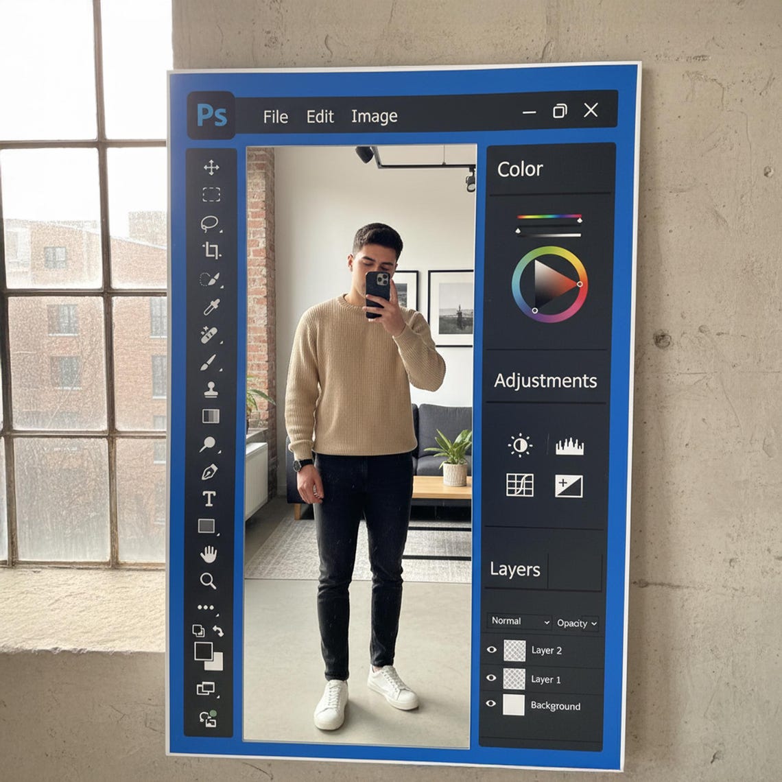 Photoshop Theme Wall Mirror for Designers and Digital Artists | Fun ...