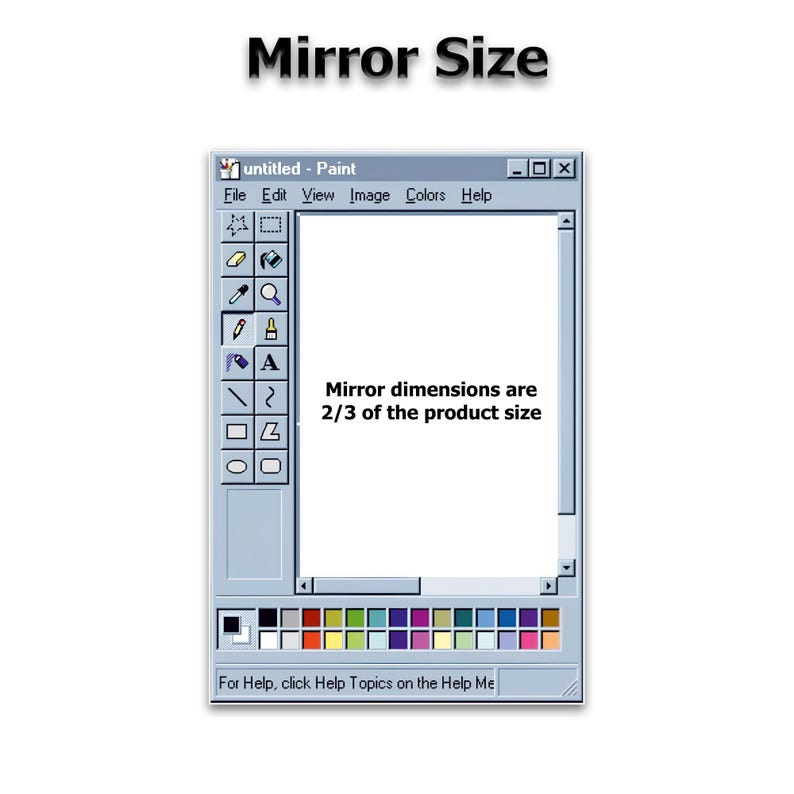 Ms Paint Mirror, Retro Windows Paint Inspired Mirror, Nostalgic ...