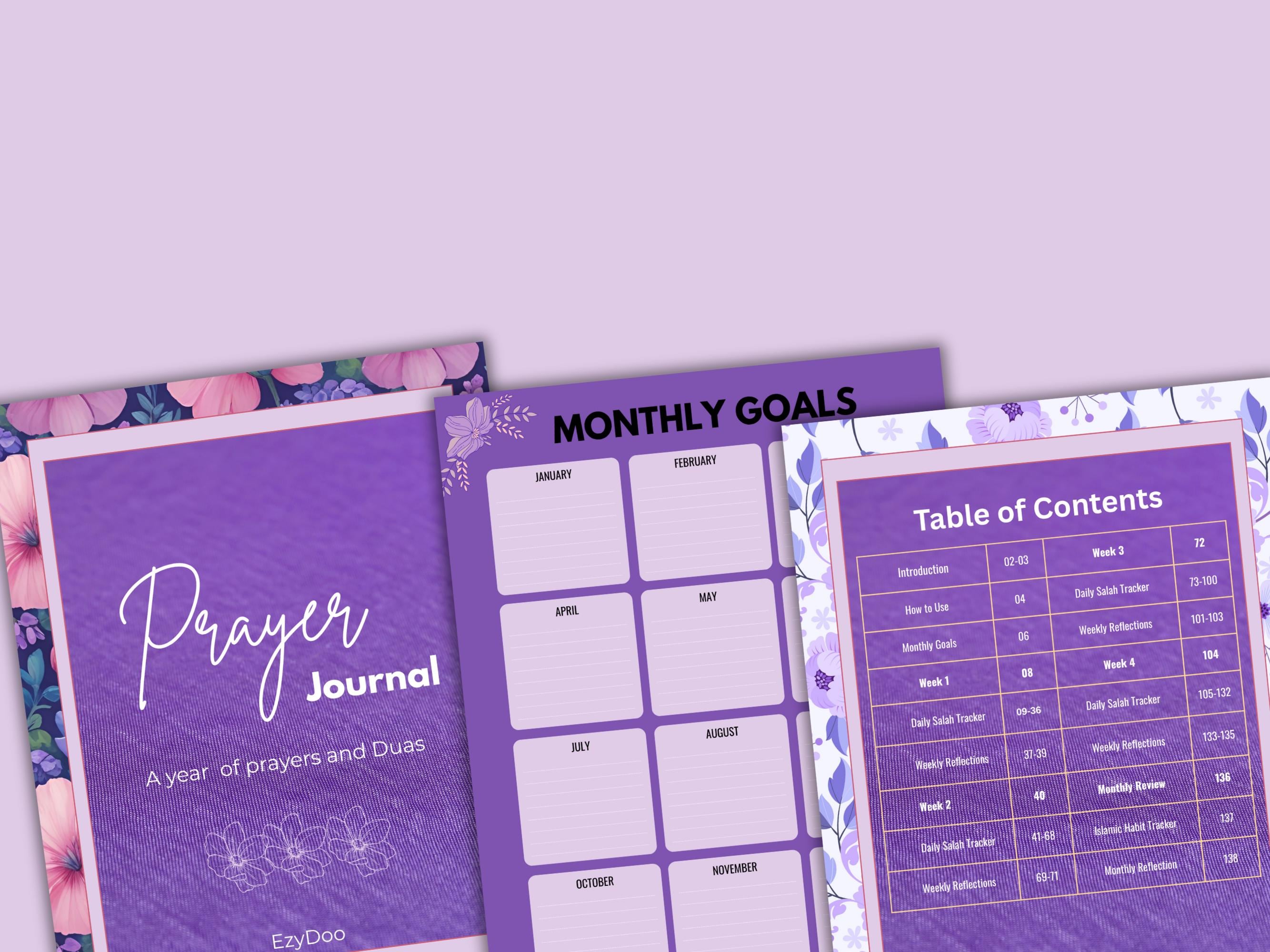 Islamic Prayer Journal Printable – Daily Salah Tracker, Gratitude ...