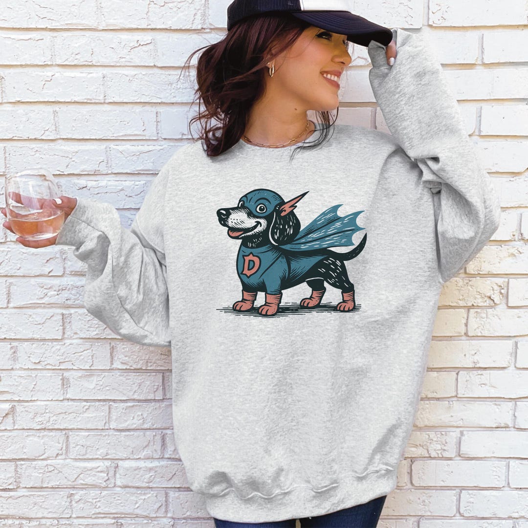 Superhero Dachshund Shirt, Funny Comic Wiener Dog Tee, Fast Flash Dog ...
