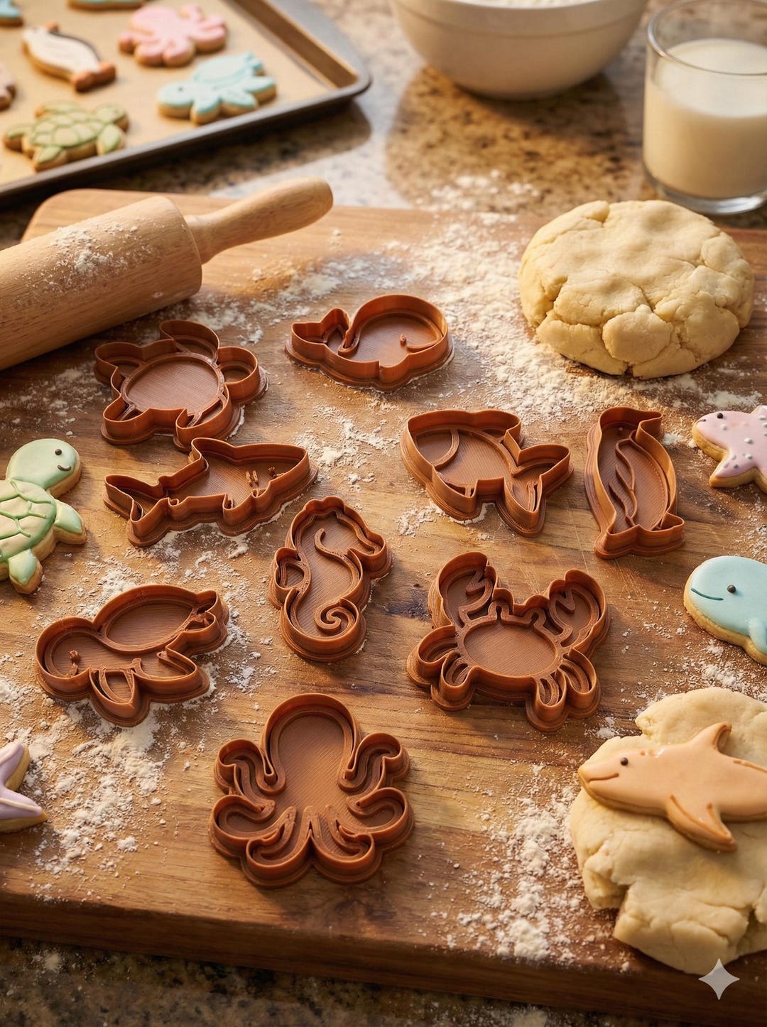 3D Printable Sea Animals Cookie Cutters - Etsy