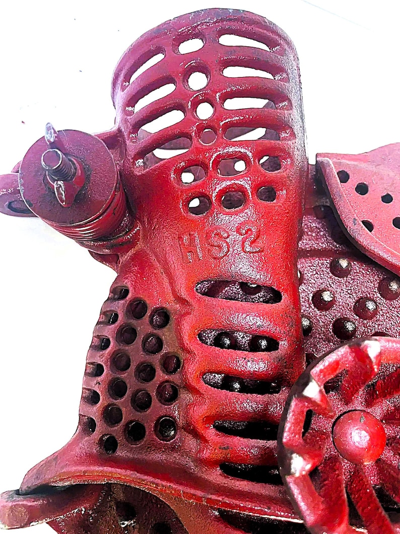 Antique Red Cast Iron Hand Crank Corn Sheller - Etsy