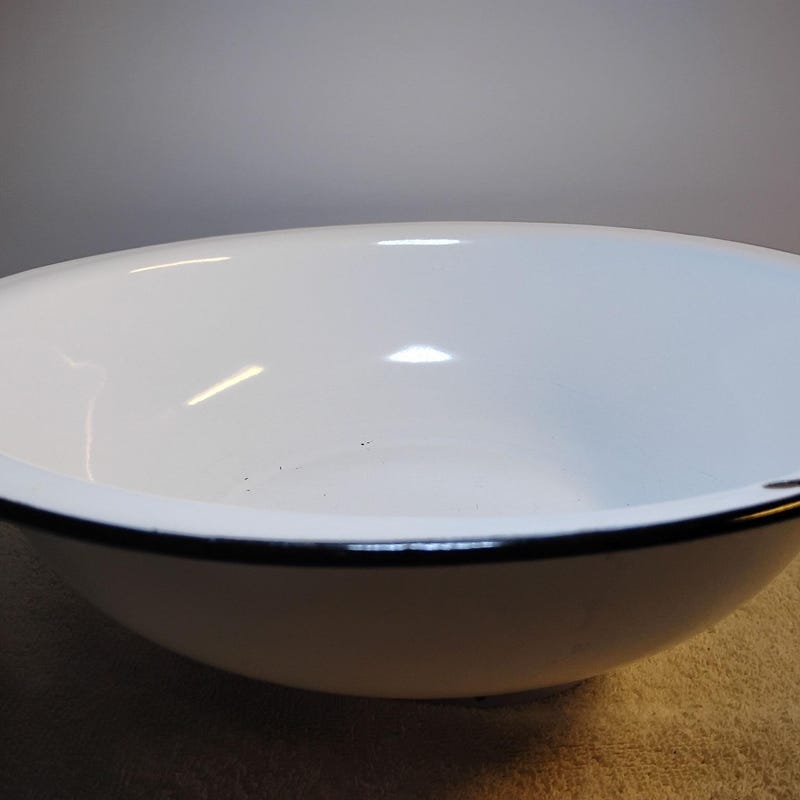Large Enamel Basin Bowl - Etsy