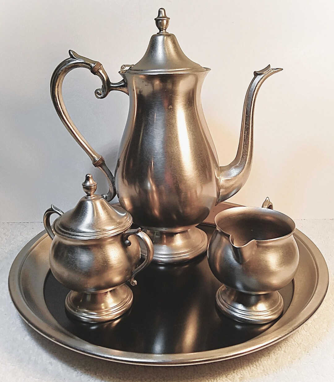 Vintage Pewter Lite Provincetown F.B. Rogers 4-piece Tea/coffee Set - Etsy