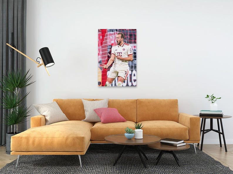 Harry Kane Bayern Munich Poster | Soccer Star Wall Art | Football Print ...