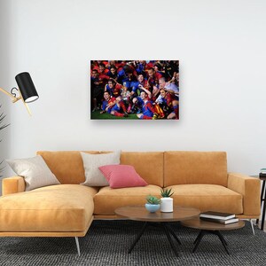 Barcelona 2008–09 Champions League Poster – Messi Xavi Iniesta Treble ...