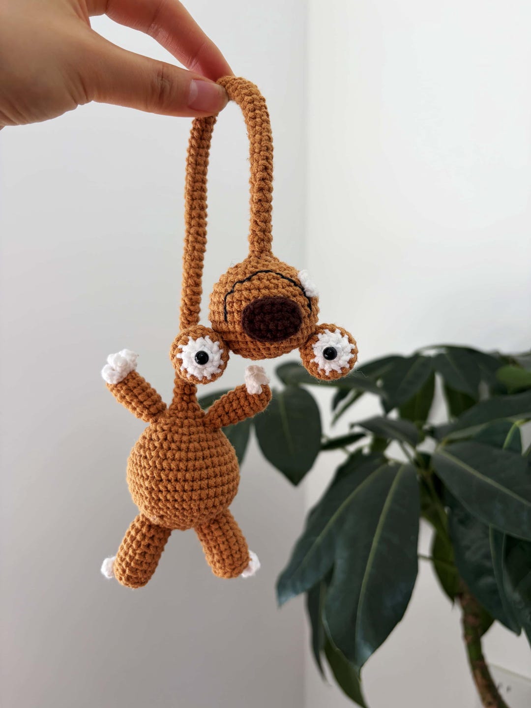 Handmade Crochet Long-necked Sid Plushie, Cotton Bag Charm, Gift for ...