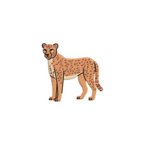 Mini Cheetah Embroidery Design, African Animals, Embroidery Pattern ...