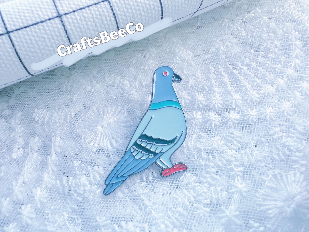 Pigeon Bird Pins Cute Enamel Pin Fun Badge - Gift Idea - Etsy