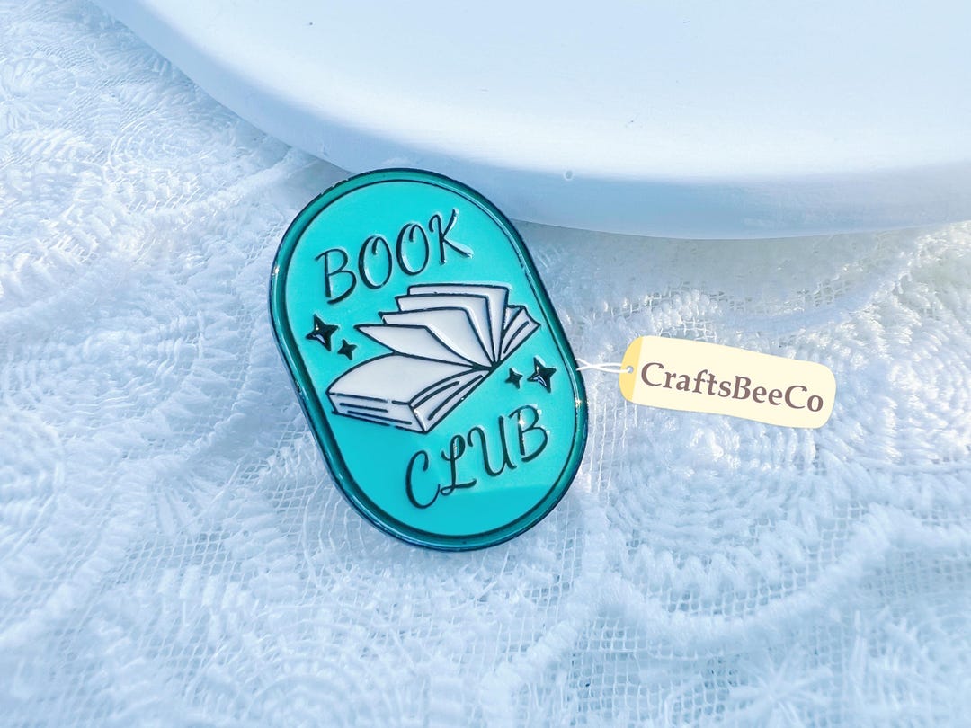 Book Club Pin - Encourage Enamel Badge -inspiration Cute Bookworm ...