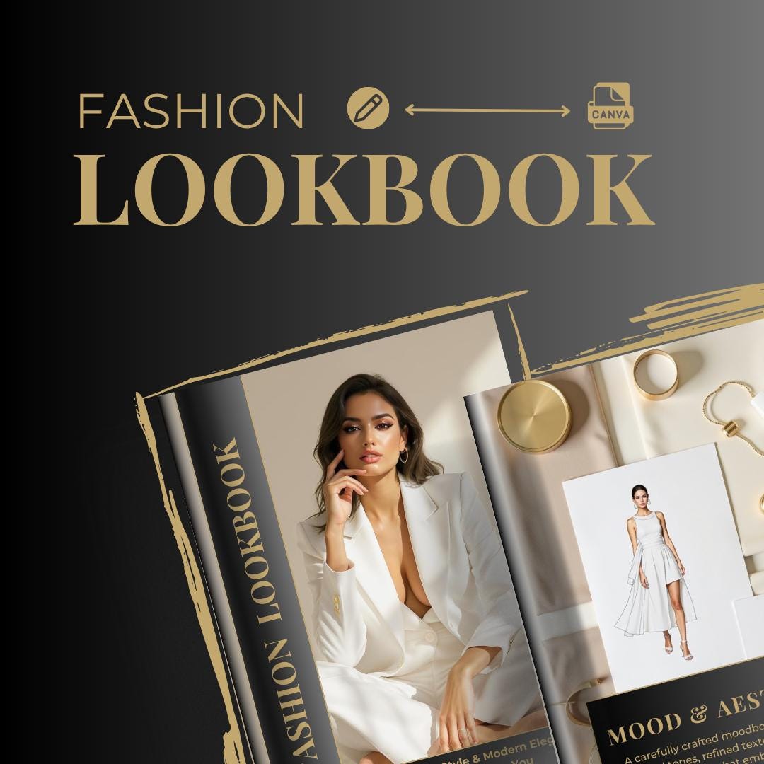 Elegant Fashion Lookbook Template – Neutral Canva Design-digital ...