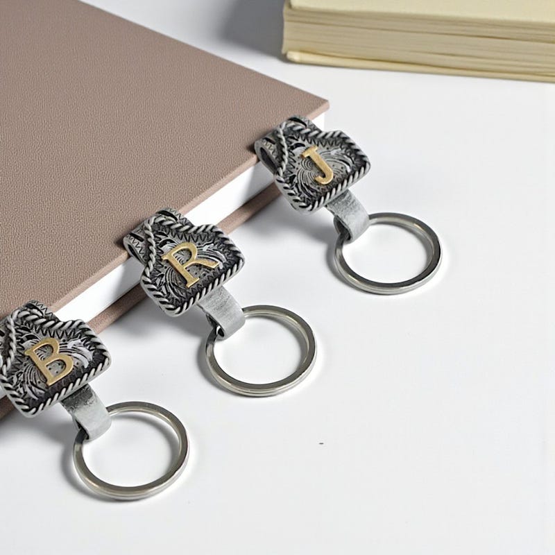 Letter Key Holder Leather - Etsy