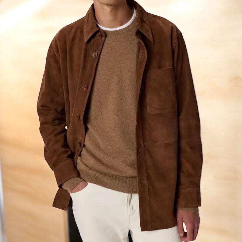 Leather Suede Trucker Men - Etsy