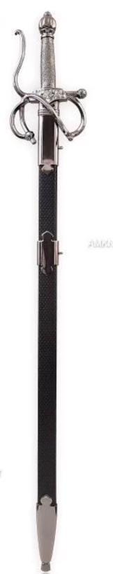 Hand-forged Medieval Rapier Sword: Decorative Steel Blade & Leather ...