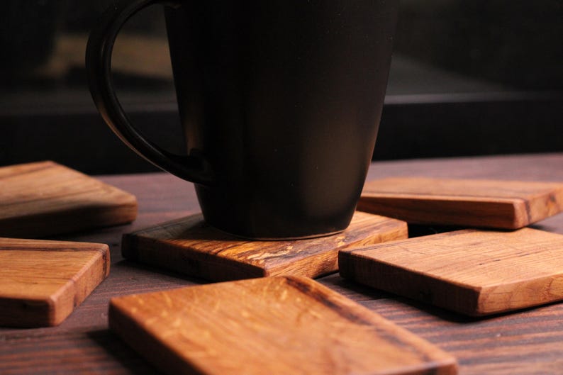 Red Oak Coasters: 4x3 Simple Coaster Set - Etsy