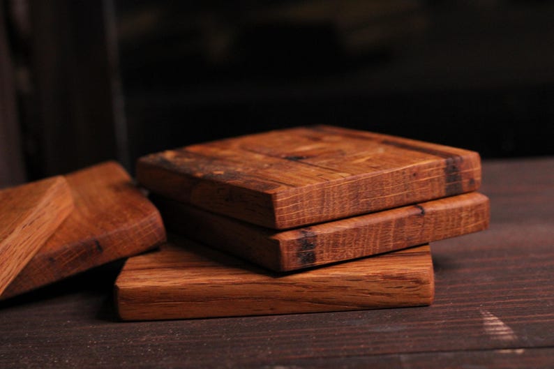 Red Oak Coasters: 4x3 Simple Coaster Set - Etsy