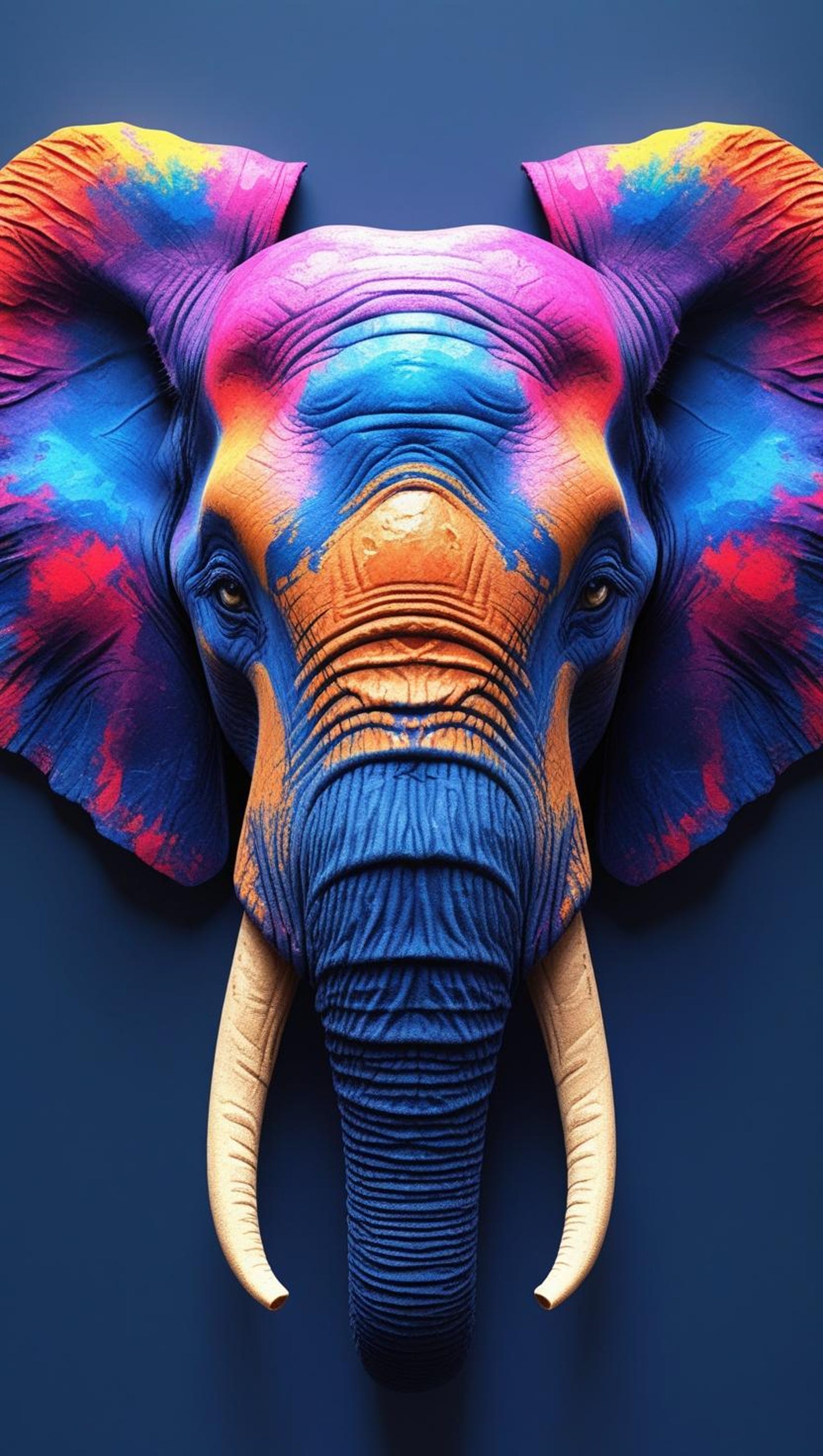 Elephant Face Print: Boho Wildlife Zen Art (digital Download) - Etsy