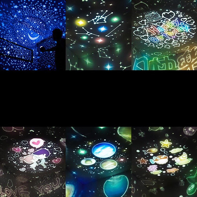 Custom Lucky Fish LED Rotating Star Projector Night Light – 360 Galaxy ...