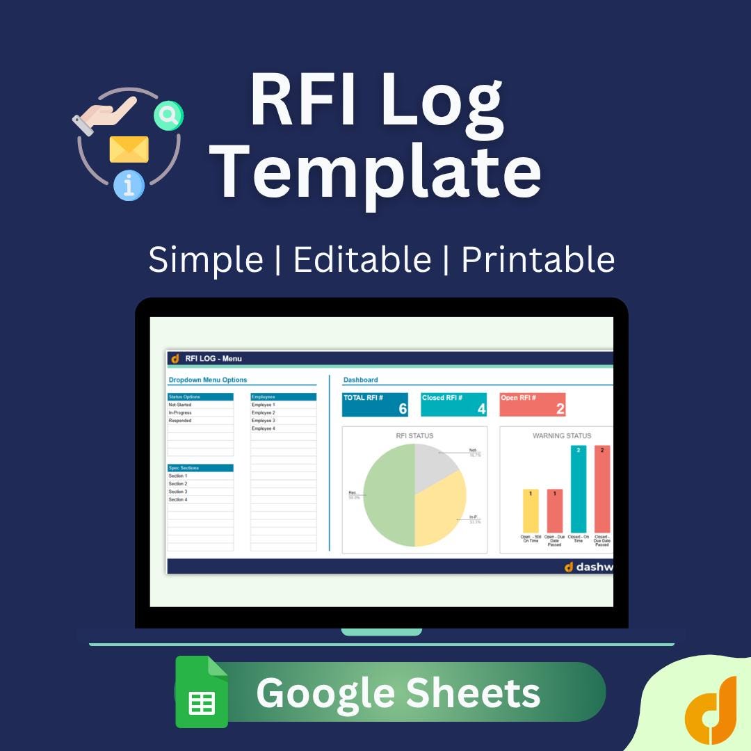 RFI Log Template: Project Communication Tracker - Google Sheets ...
