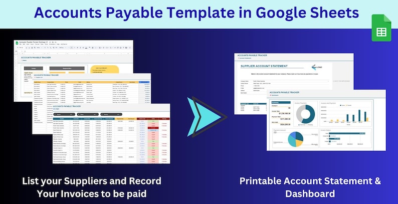 Accounts Payable Tracker | Vendor Invoice Template (google Sheets) - Etsy