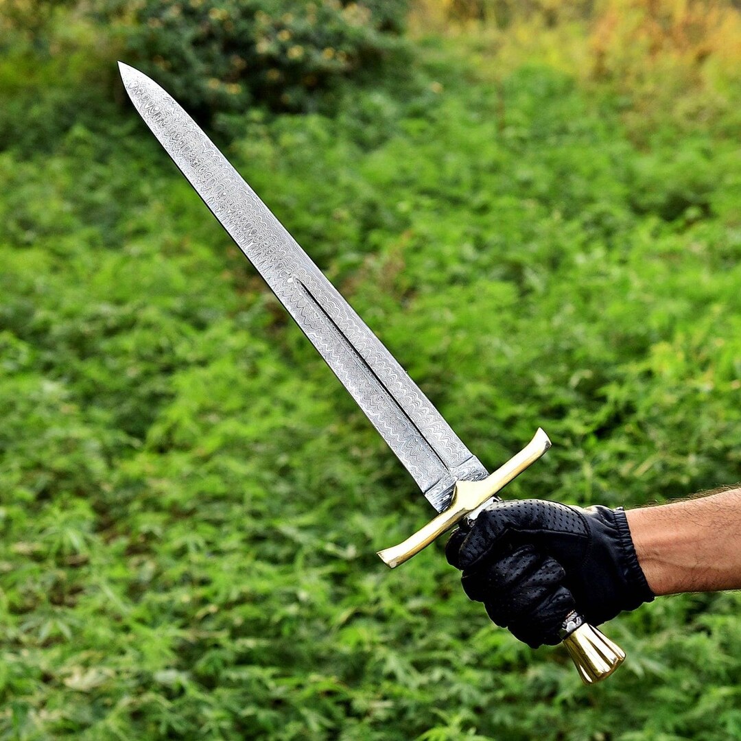 Hand-forged Damascus Gladius Sword: Viking-roman Collectible, 22" Steel ...