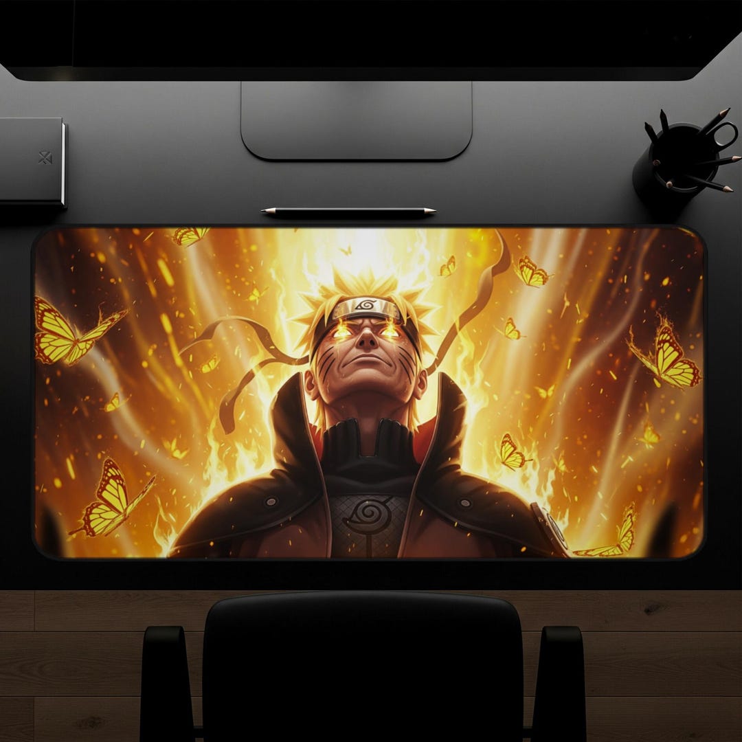 Naruto Kurama Mode Desk Mat: Anime Manga Mousepad - Etsy