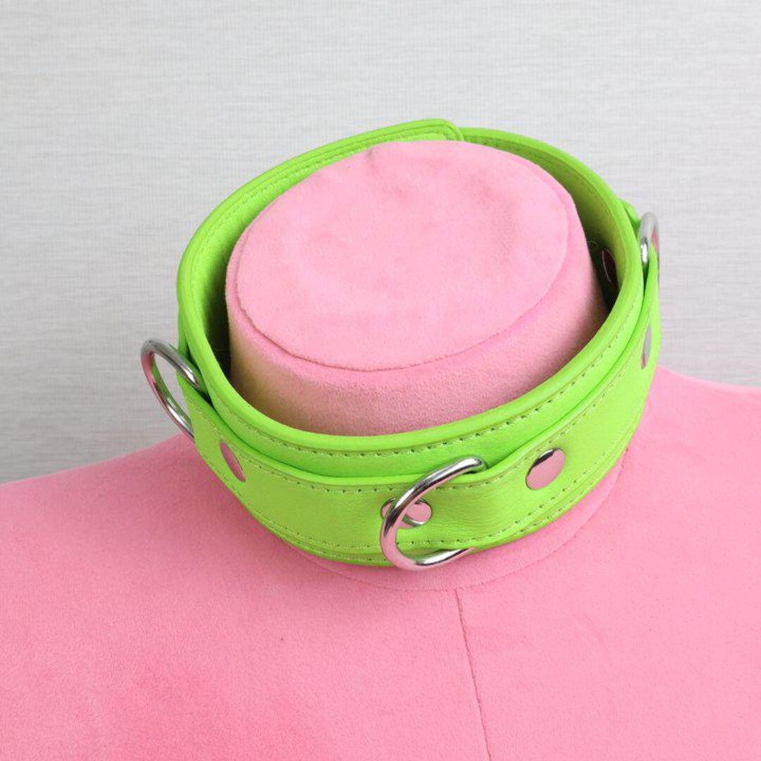 Adjustable Glow in the Dark Neon Green Collar for Cosplay Rave Festival ...