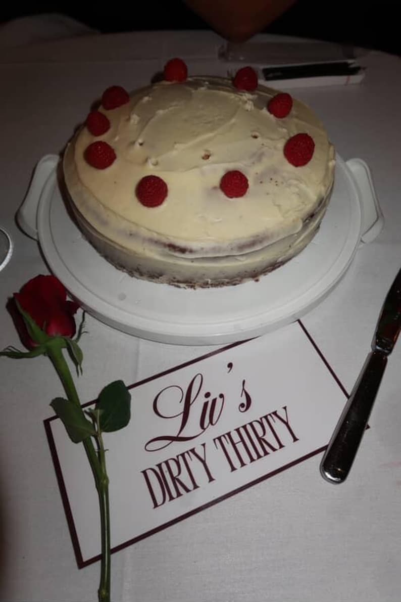 Editable 30th Birthday Dinner Menu: Luxe Red & Cream Canva Template ...