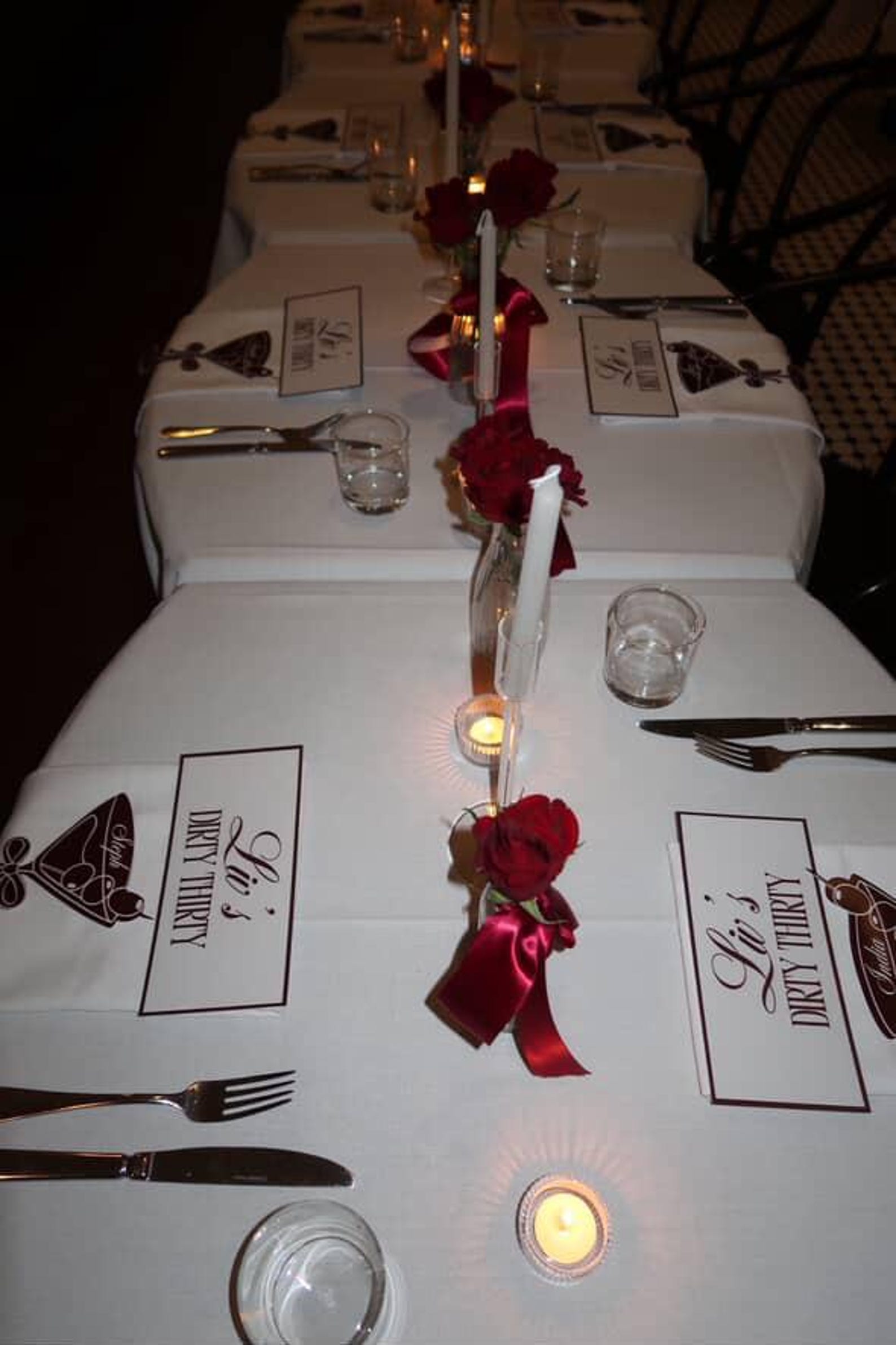 Editable 30th Birthday Dinner Menu: Luxe Red & Cream Canva Template ...