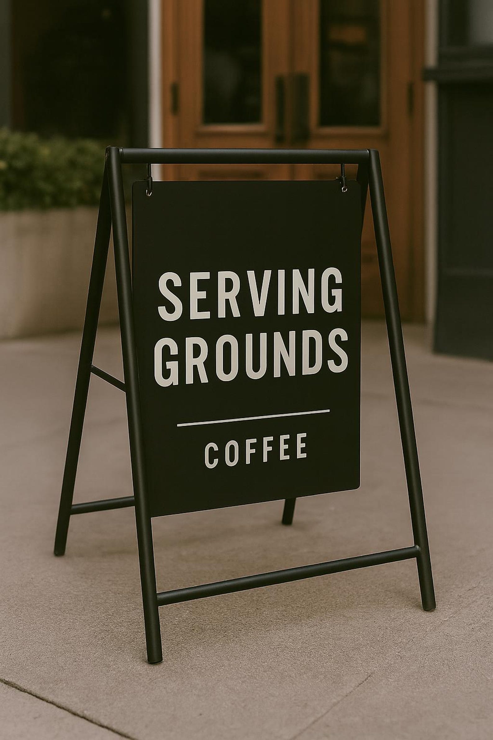 Custom Sidewalk A-frame Sign – Outdoor Swinging Blade Sign for Cafe ...