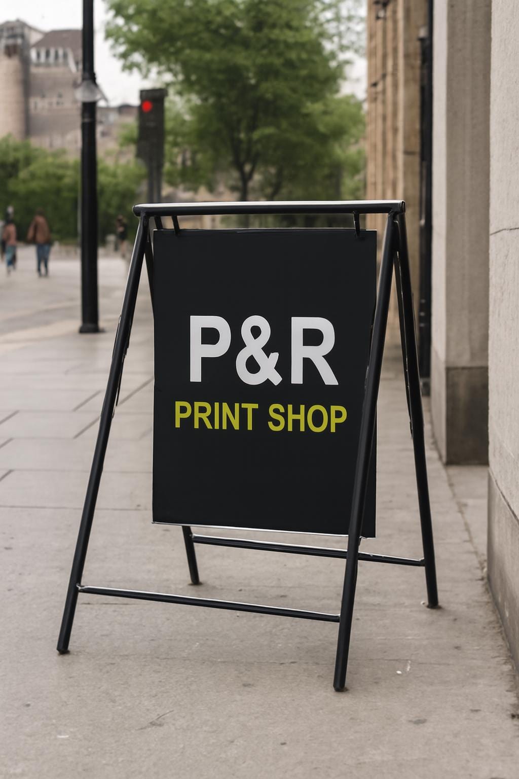 Custom Sidewalk A-frame Sign – Outdoor Swinging Blade Sign for Cafe ...