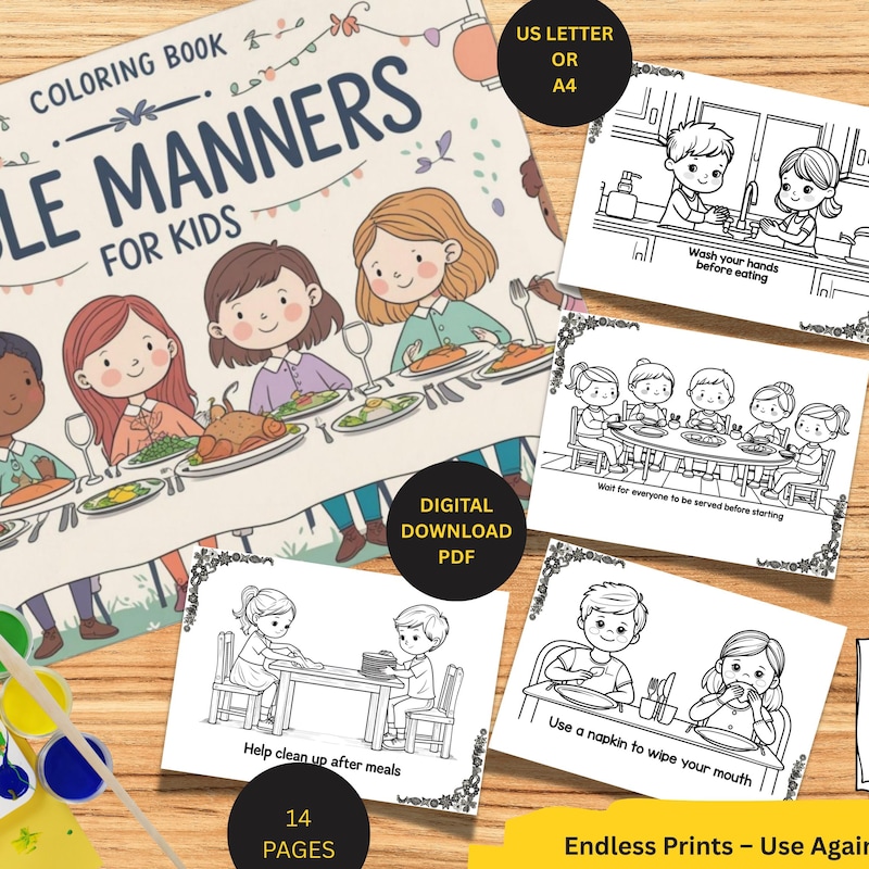 Manners Coloring Books - Etsy UK