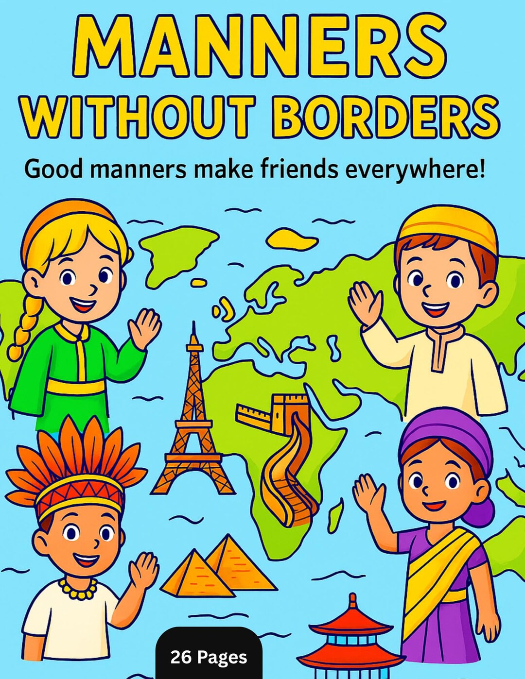 Manners Without Borders Coloring Book for Kids | Cultural Etiquette ...