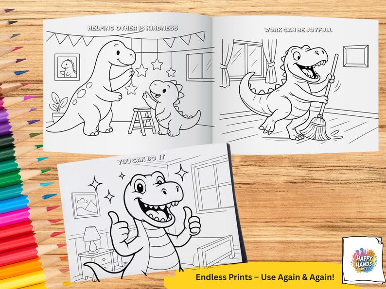 Dino Learns Every Day Coloring Book | Preschool Educational Activity ...