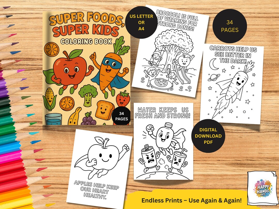 Nutritional Coloring Book | Healthy Eating Adventures | Fun Educational ...