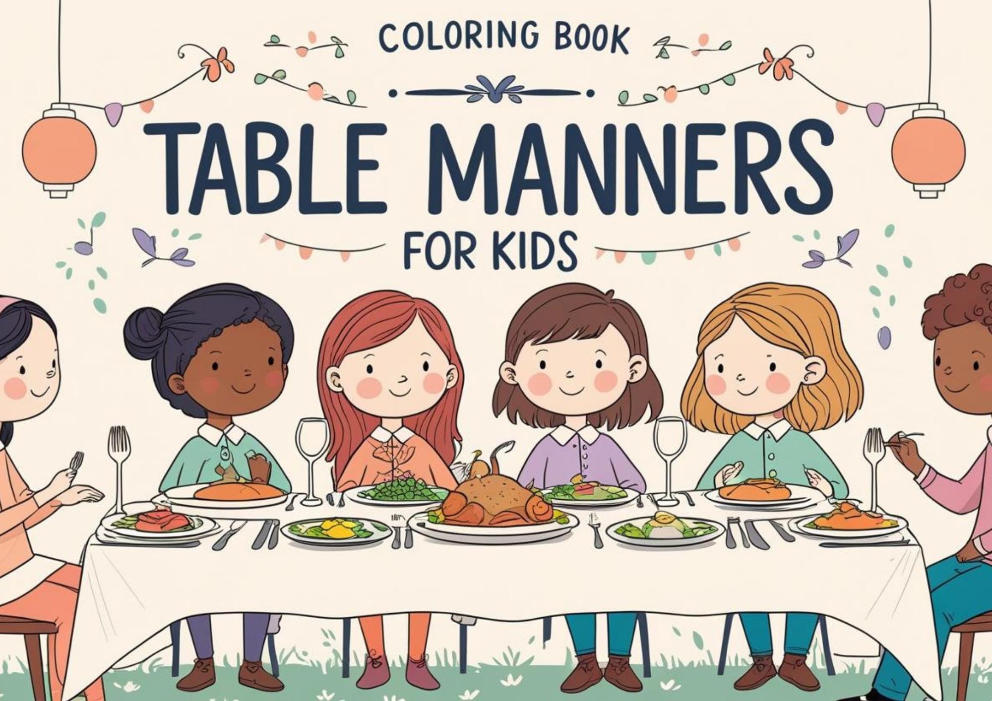 Table Manners Coloring Book for Kids | Printable Activity | Educational ...