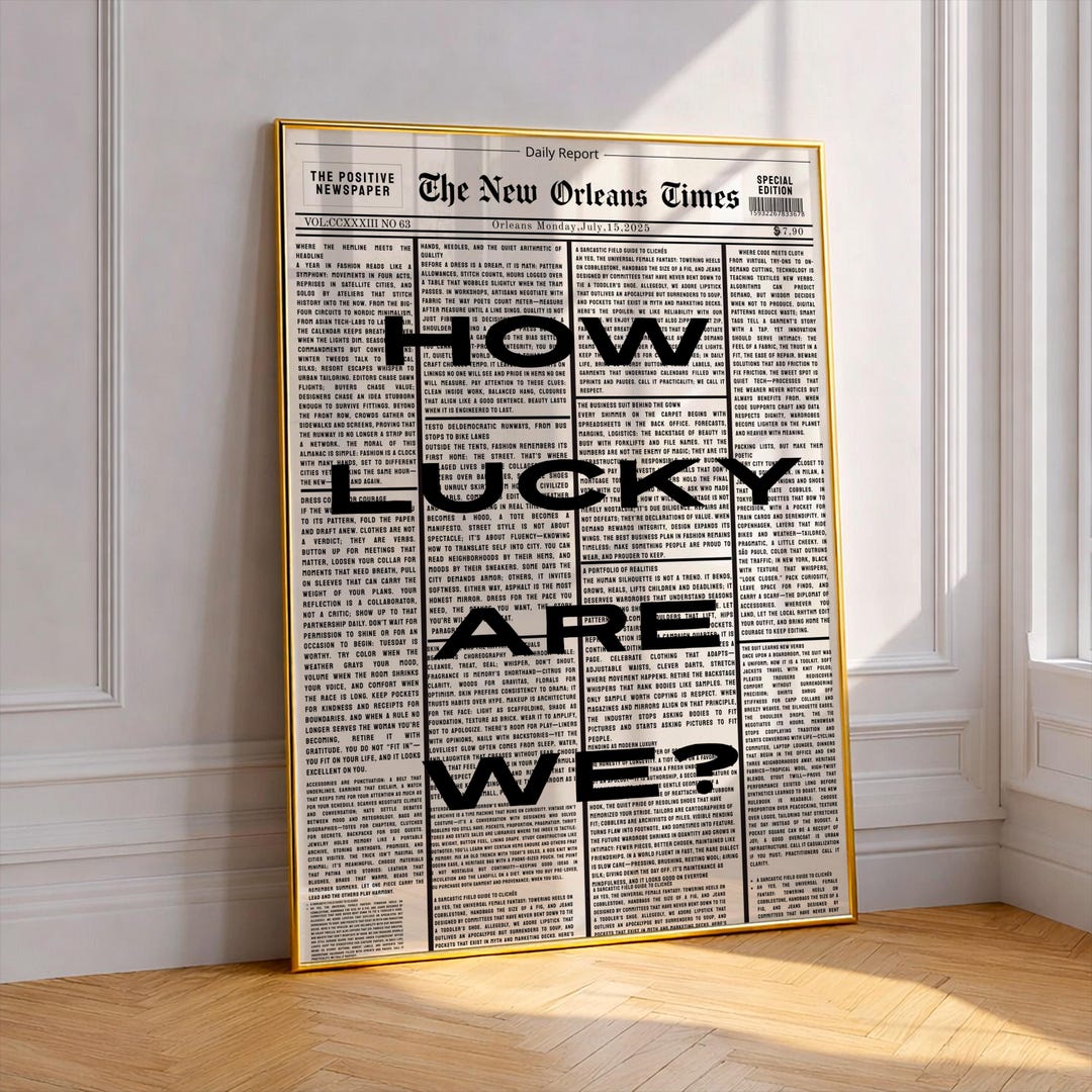 How Lucky Are We? Poster, Dopamine Decor, Apartment Décor, Funky Wall ...
