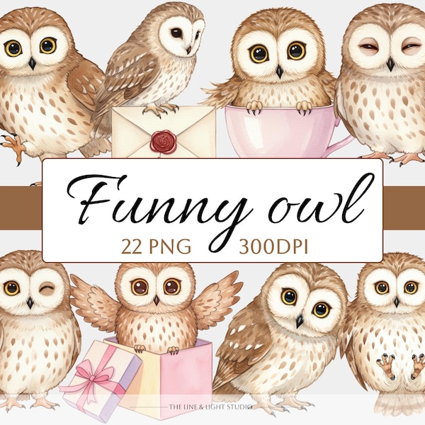 Wise Owl Clip Art - Etsy