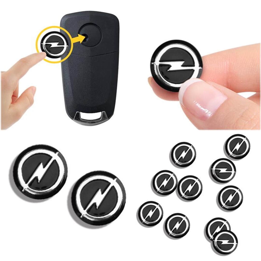 2x Opel Style Logo Stickers Decals Emblem Key Steering Wheel Car ...